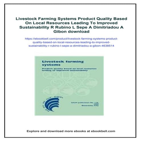 Livestock Farming Systems Product Quality Based On Local Resources ...