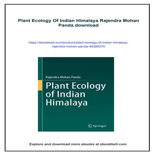 Plant Ecology Of Indian Himalaya Rajendra Mohan Panda | PDF
