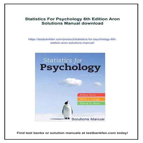 Statistics For Psychology 6th Edition Aron Solutions Manual | PDF