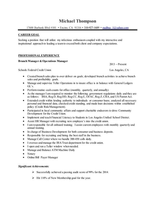 Michael Warrell Resume | PDF