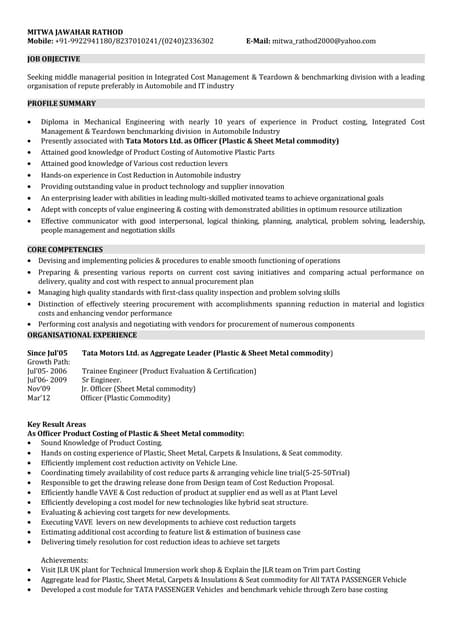 RESUME& Toeic score | PDF