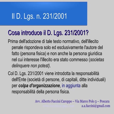 obbligatorietà modello 231 | PDF