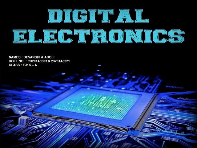 Digital Electronics Pptx
