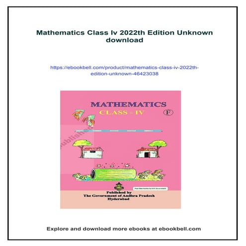 Mathematics Class Iv 2022th Edition Unknown | PDF