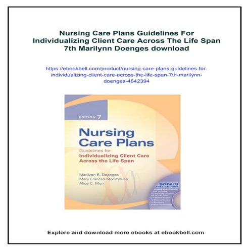 Nursing Care Plans Guidelines For Individualizing Client Care Across ...