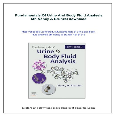 Fundamentals Of Urine And Body Fluid Analysis 5th Nancy A Brunzel | PDF