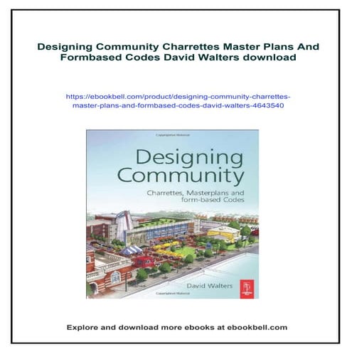 Designing Community Charrettes Master Plans And Formbased Codes David ...