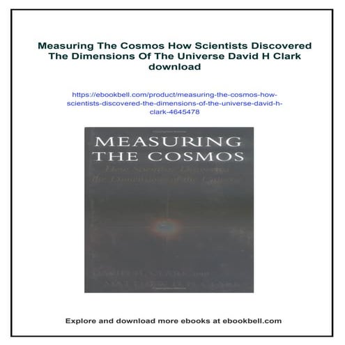Measuring The Cosmos How Scientists Discovered The Dimensions Of The ...