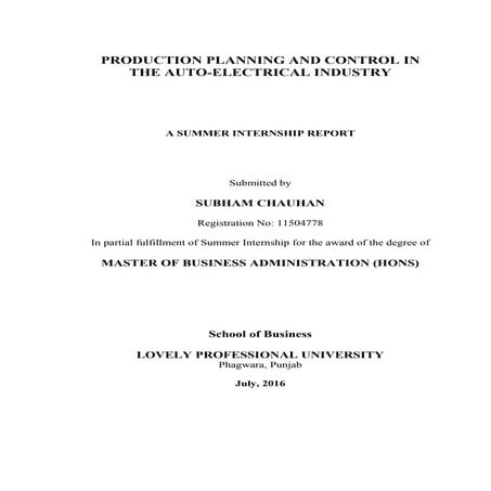 Subham Internship | PDF