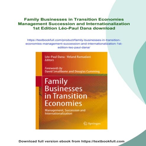 Family Businesses in Transition Economies Management Succession and Internationalization 1st ...