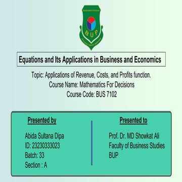 Equation and its applications in business.pptx