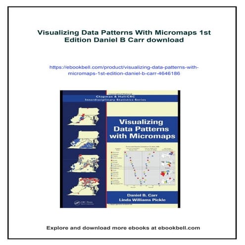 Visualizing Data Patterns With Micromaps 1st Edition Daniel B Carr | PDF