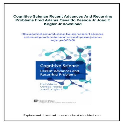 Cognitive Science Recent Advances And Recurring Problems Fred Adams ...