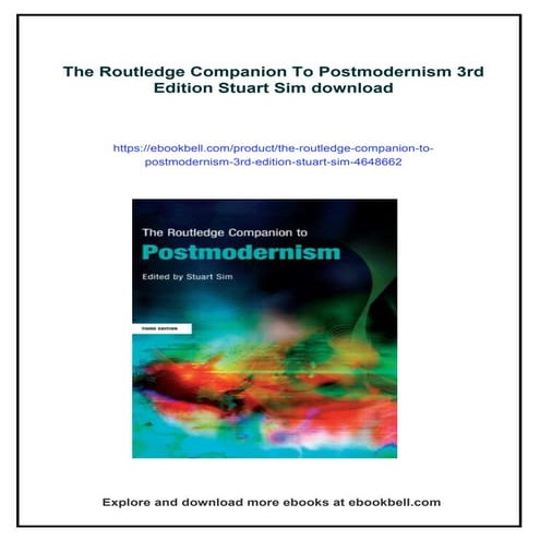 The Routledge Companion To Postmodernism 3rd Edition Stuart Sim | PDF