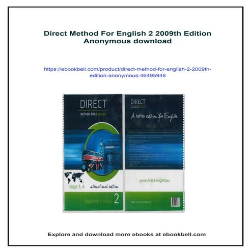 Direct Method For English 2 2009th Edition Anonymous | PDF