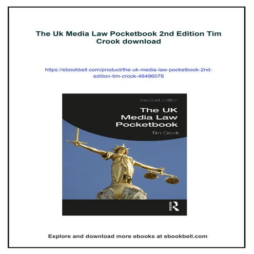 The Uk Media Law Pocketbook 2nd Edition Tim Crook | PDF