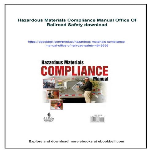 Hazardous Materials Compliance Manual Office Of Railroad Safety | PDF