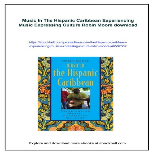 Music In The Hispanic Caribbean Experiencing Music Expressing Culture ...