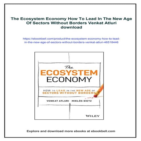 The Ecosystem Economy How To Lead In The New Age Of Sectors Without ...