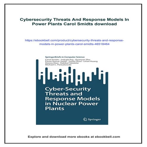 Cybersecurity Threats And Response Models In Power Plants Carol Smidts ...
