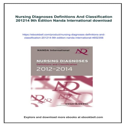 Nursing Diagnoses Definitions And Classification 201214 9th Edition ...