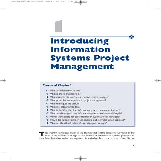 Comprehensive Introduction to Information Systems Project Management | PDF
