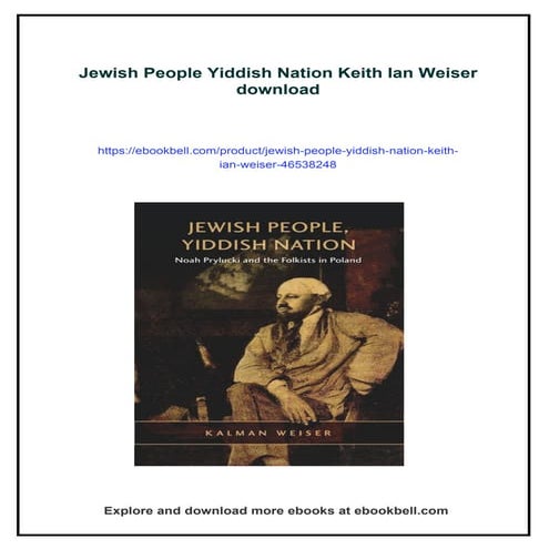 Jewish People Yiddish Nation Keith Ian Weiser | PDF