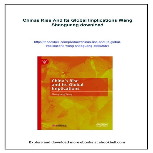 Chinas Rise And Its Global Implications Wang Shaoguang | PDF