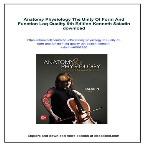 Anatomy Physiology The Unity Of Form And Function Loq Quality 9th ...