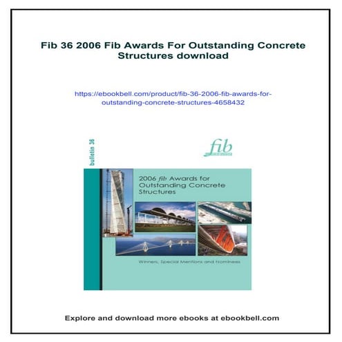 Fib 36 2006 Fib Awards For Outstanding Concrete Structures | PDF