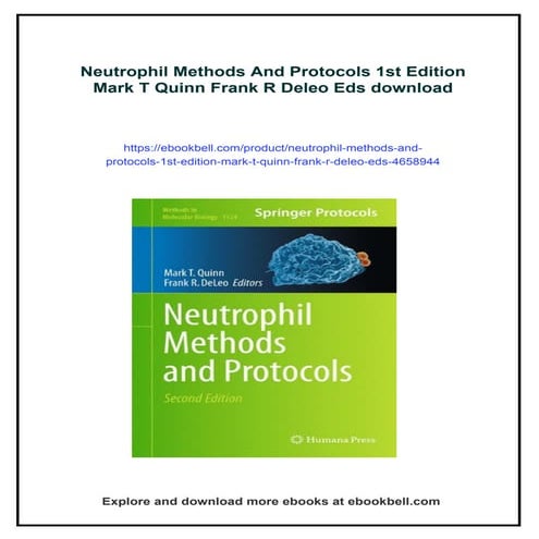 Neutrophil Methods And Protocols 1st Edition Mark T Quinn Frank R Deleo ...