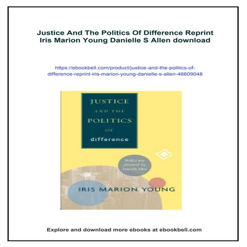 Justice And The Politics Of Difference Reprint Iris Marion Young ...