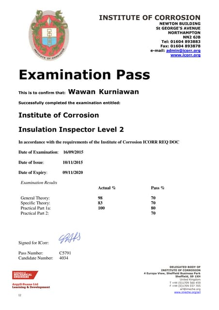 PCN L2 MT certificate | PDF