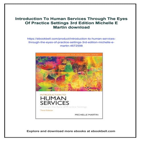 Introduction To Human Services Through The Eyes Of Practice Settings ...