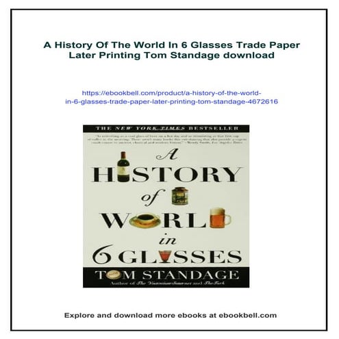A History Of The World In 6 Glasses Trade Paper Later Printing Tom ...