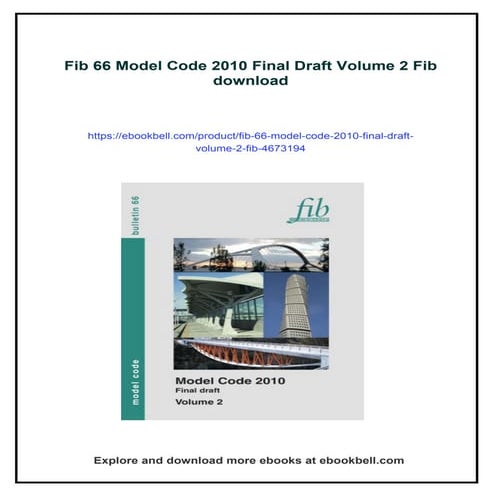 Fib 66 Model Code 2010 Final Draft Volume 2 Fib | PDF