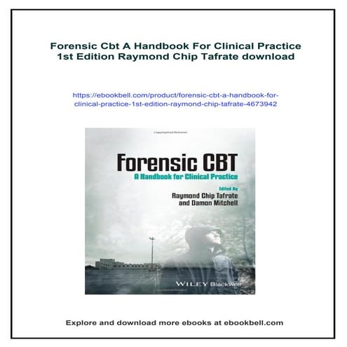 Forensic Cbt A Handbook For Clinical Practice 1st Edition Raymond Chip ...