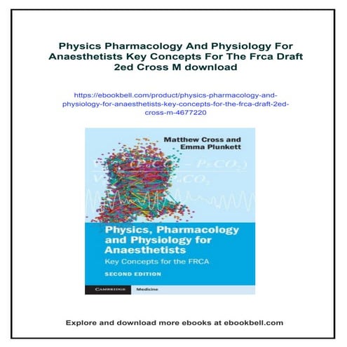 Physics Pharmacology And Physiology For Anaesthetists Key Concepts For ...