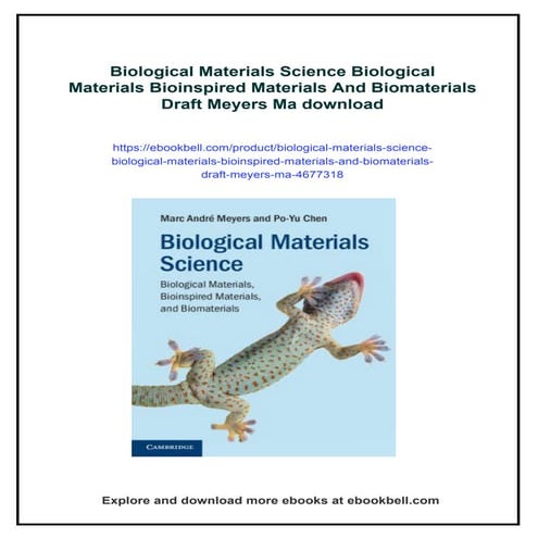 Biological Materials Science Biological Materials Bioinspired Materials ...
