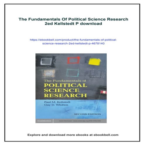 The Fundamentals Of Political Science Research 2ed Kellstedt P | PDF