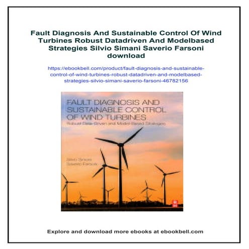 Fault Diagnosis And Sustainable Control Of Wind Turbines Robust ...