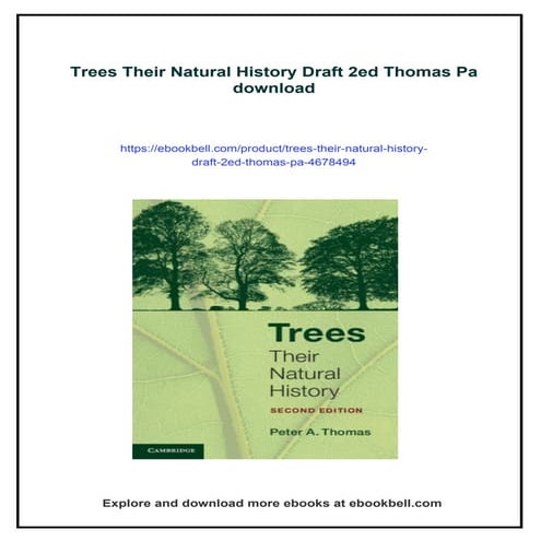Trees Their Natural History Draft 2ed Thomas Pa | PDF