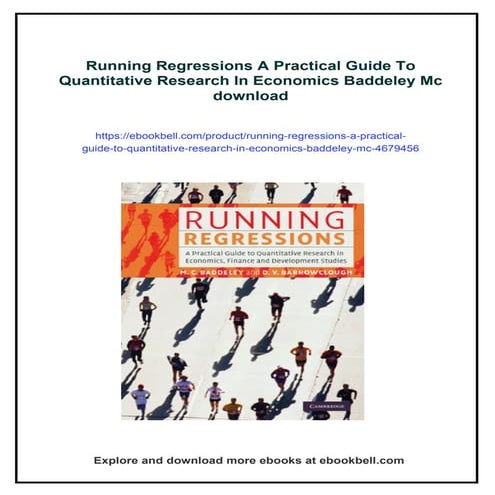 Running Regressions A Practical Guide To Quantitative Research In ...