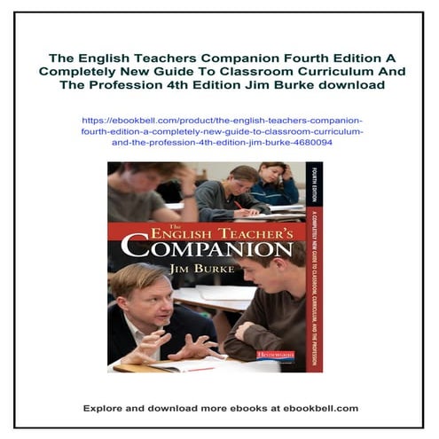 The English Teachers Companion Fourth Edition A Completely New Guide To ...