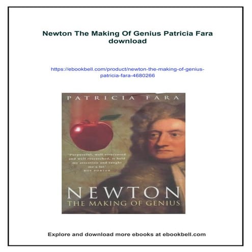 Newton The Making Of Genius Patricia Fara | PDF