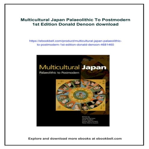 Multicultural Japan Palaeolithic To Postmodern 1st Edition Donald ...