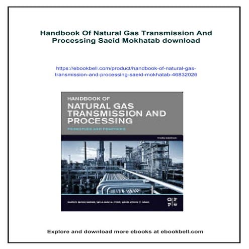 Handbook Of Natural Gas Transmission And Processing Saeid Mokhatab | PDF