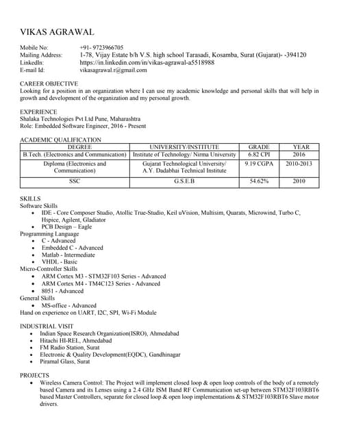 vivek jain Resume for interview | PDF