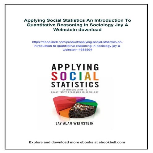 Applying Social Statistics An Introduction To Quantitative Reasoning In Sociology Jay A ...