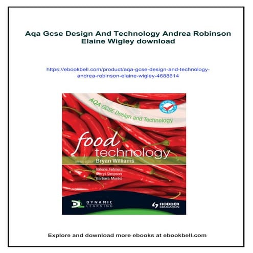 Aqa Gcse Design And Technology Andrea Robinson Elaine Wigley | PDF